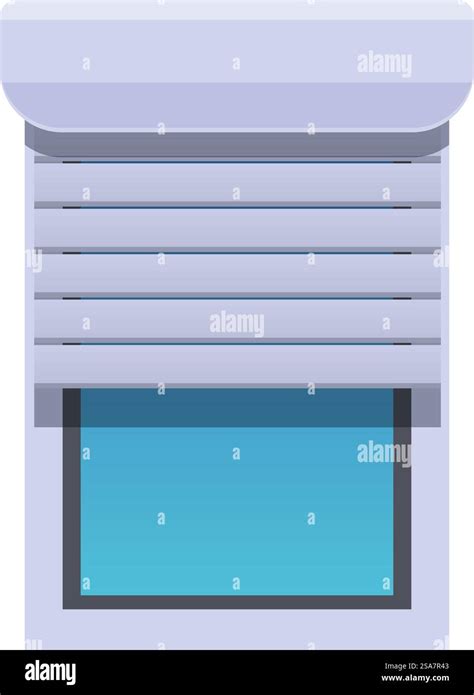 Modern Window Is Being Covered By Security Shutters Stock Vector Image