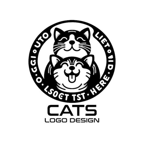 Cats Vector Logo Design Premium Ai Generated Vector