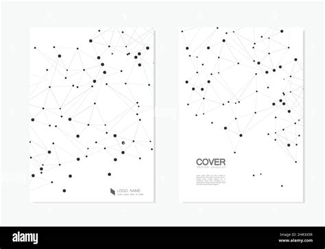 Abstract Polygonal Background With Connected Lines And Dots Modern Vector Templates Brochure
