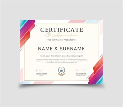 Premium Vector Certificate Design Template