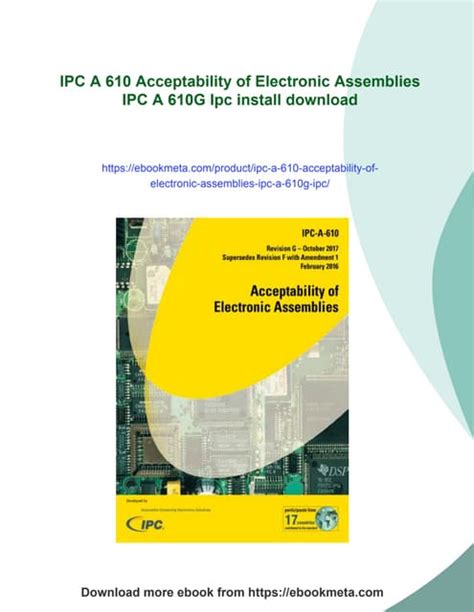 Ipc A 610 Acceptability Of Electronic Assemblies Ipc A 610g Ipc Pdf