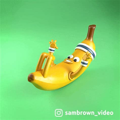Animated Banana Reaches Single Leg Deadlift 