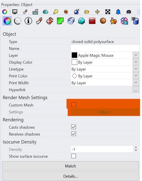 object attributes panel rhino mcneel forum