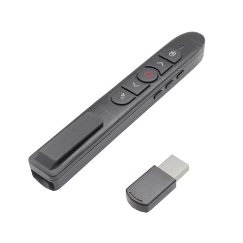 Wireless Presentation Clicker Rechargeable With Laser Pointer Rf 2 4ghz Usb Powerpoint Clicker