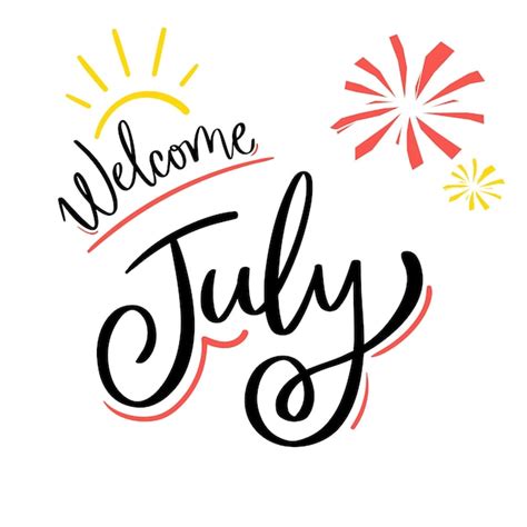 Welcome July Clipart