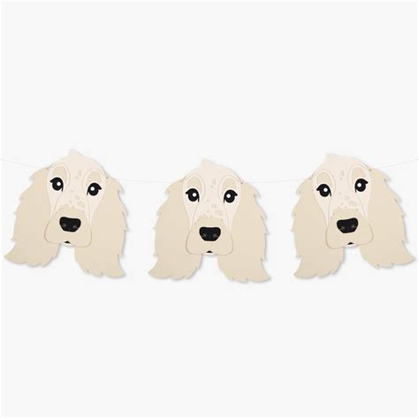 Cocker Spaniel Party Garland Dog Birthday Decor Gotcha Day Decoration