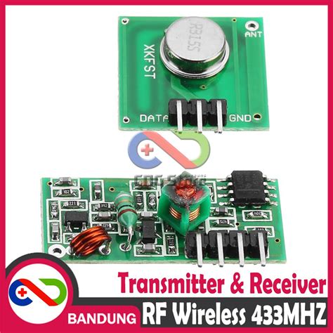 jual 433mhz rf wireless transmitter and receiver pair module shopee