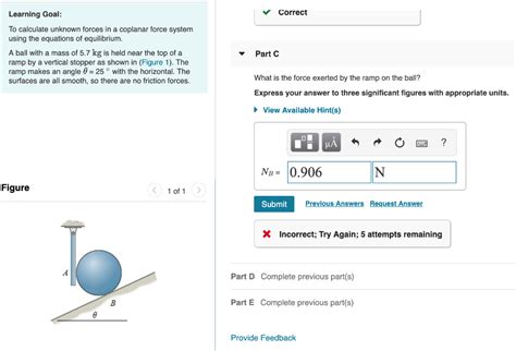 Correct Learning Goal: To calculate unknown forces | Chegg.com