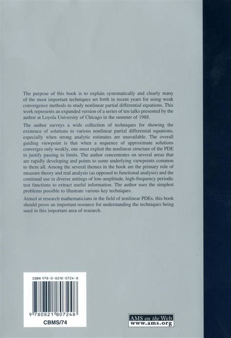 Weak Convergence Methods For Nonlinear Partial Differential Equations