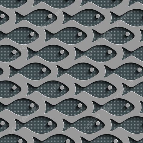 Seamless Fish Pattern Graphic Fabric Background Wallpaper Mesh