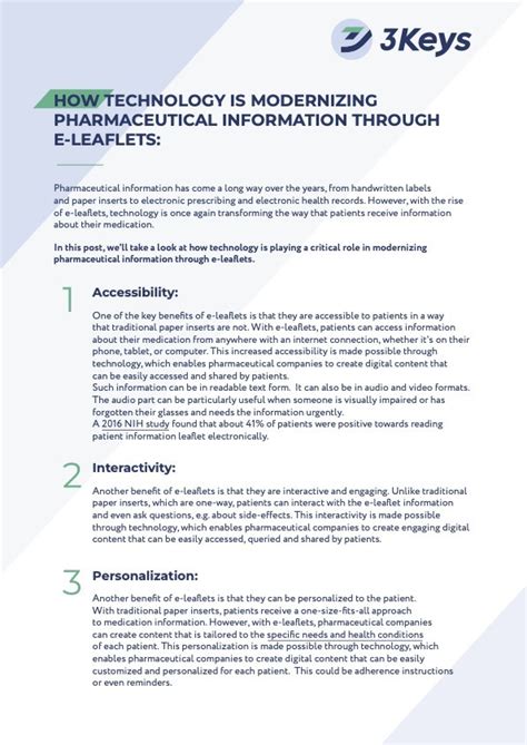 How Technology Is Modernizing Pharmaceutical Information Through E