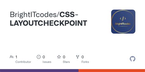 GitHub BrightITcodes CSS LAYOUTCHECKPOINT GitHub BrightITcodes CSS LAYOUTCHECKPOINT