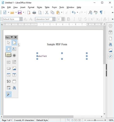 How To Create A Fillable PDF Form In LibreOffice Fillable Forms Form Pdf