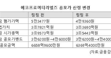 에코프로머티리얼즈 공모가 밴드 하향할인율은 오히려 축소