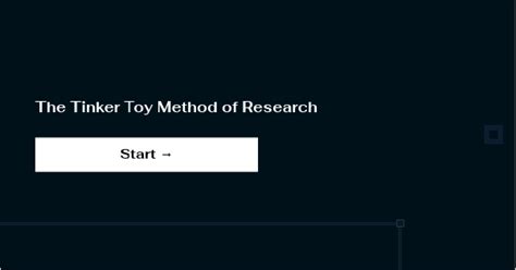The Tinker Toy Method Of Research