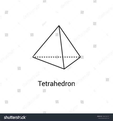 Tetrahedron Triangular Pyramid Shape Stock Vector Royalty Free 1984160141