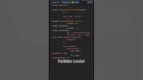 Canvas Particles Loader 😜 HTML Canvas | HTML5 Canvas Tutorial #shorts #coding #JavaScript - YouTube