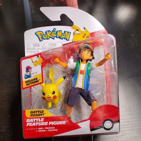 Jazwares Pokemon 5 Ash Ketchum Pikachu Battle Feature Figure Action