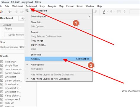 Filter Set And Parameter Actions