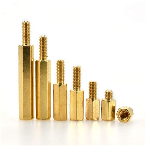 m3 hexagonal single head isolation copper column outer hexagonal