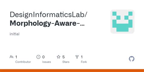 Github Designinformaticslabmorphology Aware Network Initial