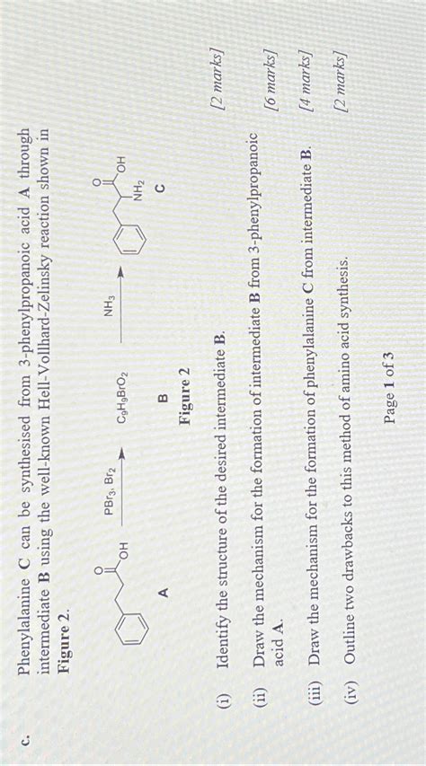 Solved C ﻿phenylalanine C ﻿can Be Synthesised From
