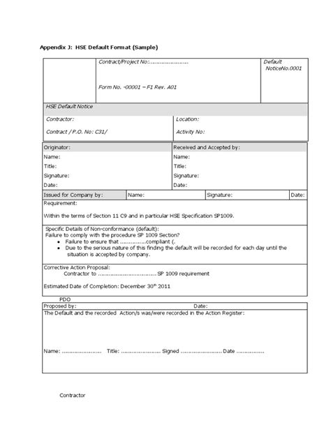 appendix j hse default format pdf