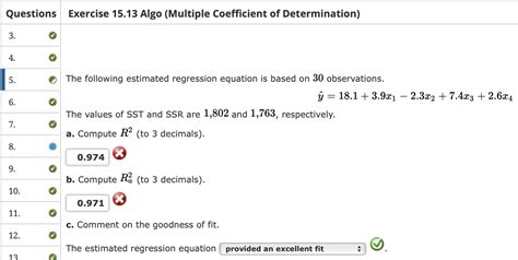 Solved Questions Exercise 1513 Algo Multiple Coefficient