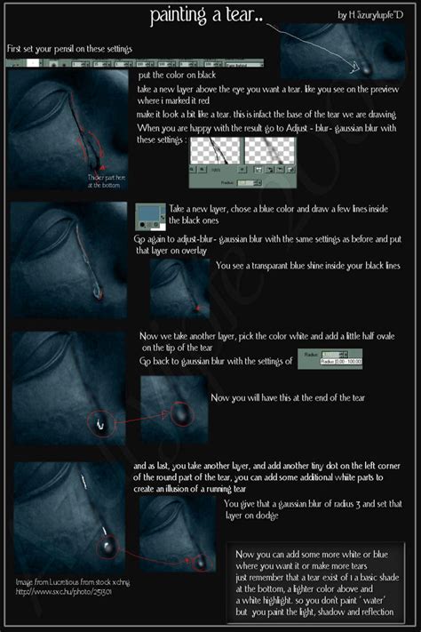 Painting A Tear Tutorial By Azurylipfe On DeviantArt