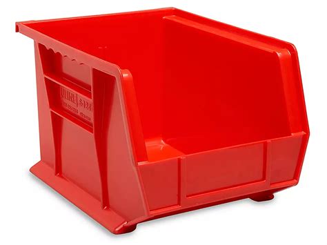 Plastic Stackable Bins 11 X 8 X 7 Red S 12416r Uline