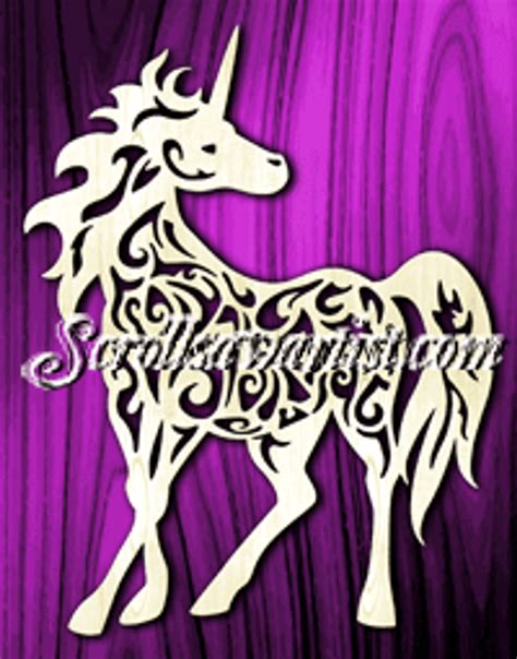 Tribal Unicorn Scroll Saw Artist