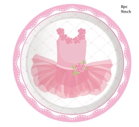 Ballet Theme Plates Tutu 8 Pieces The Stage Shop