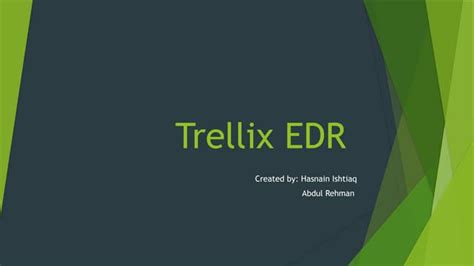The Trellix Edrpptx Presentations For Beignier Pptx