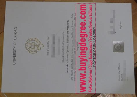 Buy A University Of Oxford Degree Certificate Online