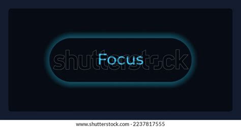 Focused Button State Ui Element Template Stock Vector Royalty Free