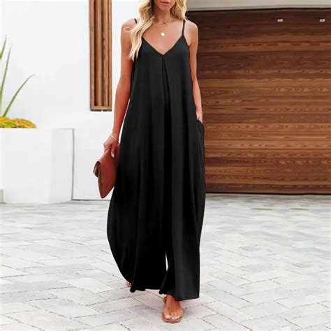 여성용 와이드 레그 점프 수트 인기 있는 여성용 롬퍼 완벽한 피팅 레이디 점프 수트 와이드 레그 스트리트웨어 여름 Aliexpress