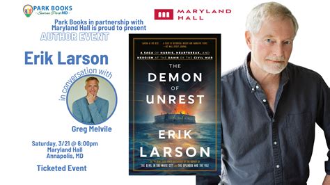 An Evening With Erik Larson Arts Council Of Anne Arundel County