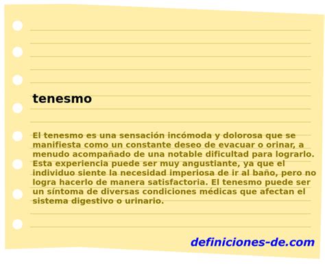 Significado De Tenesmo