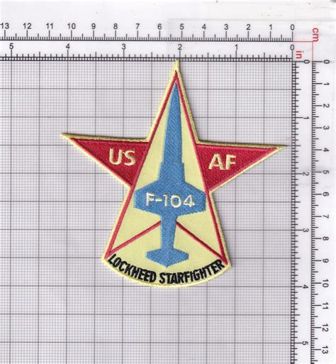 Lockheed Martin® F 104 Starfighter® Nostalgic Embroidered 4in Patch Hook And Loop Squadron