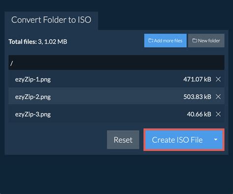 convert folder to iso online no registration required ezyzip