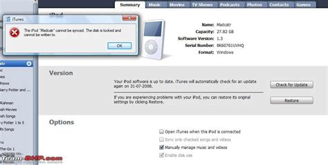 Weird Ipod Problem Team Bhp