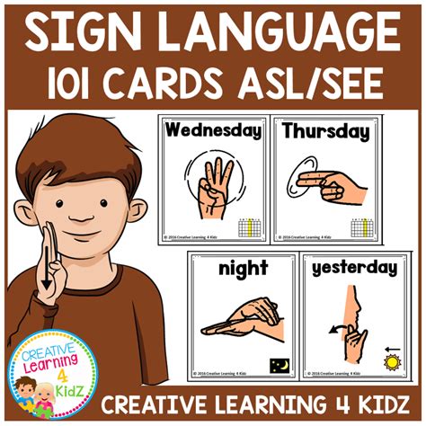 American Sign Language Asl And See Flashcards Alphabet Numbers Colors