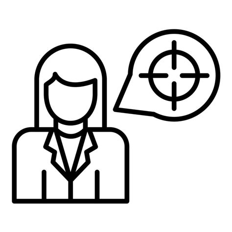 Head Hunter Female Line Icon 14675518 Vector Art At Vecteezy