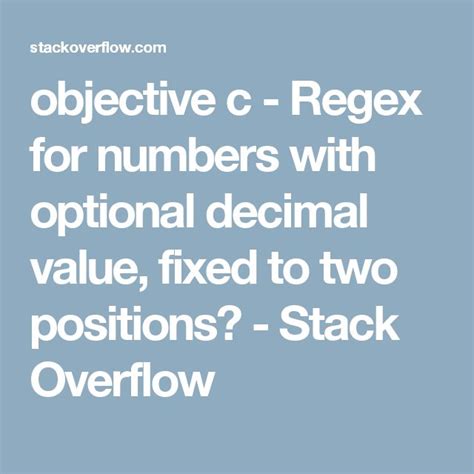 Regular Expression For Decimal Numbers With Fixed Two Decimal Places