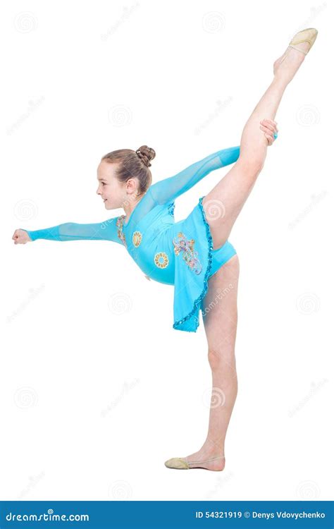 Cute Young Girl Doing Gymnastics Stock Image Image Of Caucasian Body 54321919