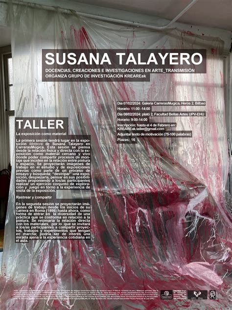 Taller Con Susana Talayero Rekin Tailerra Agiri Kulturala Bbaa