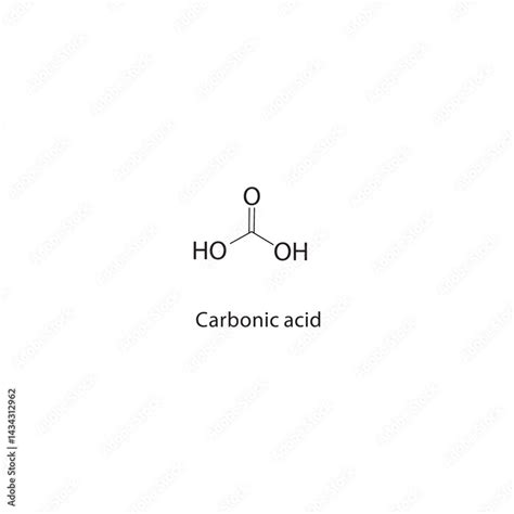 Carbonic Acid Skeletal Structure Inorganic Acid Compound Schematic