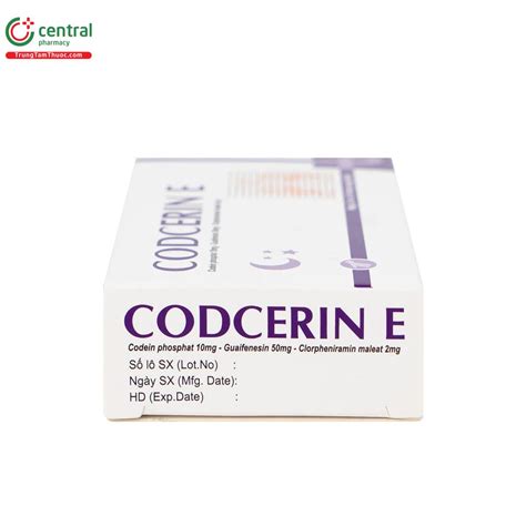 Thuốc Codcerin E điều Trị Ho Khan Và Kích ứng Do Viêm Phế Quản