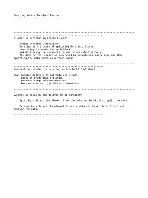 Bursting Oracle Fusion Pdf