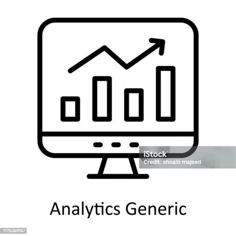 Analytics Garis Besar Vektor Generik Ilustrasi Desain Simbol Pada Latar